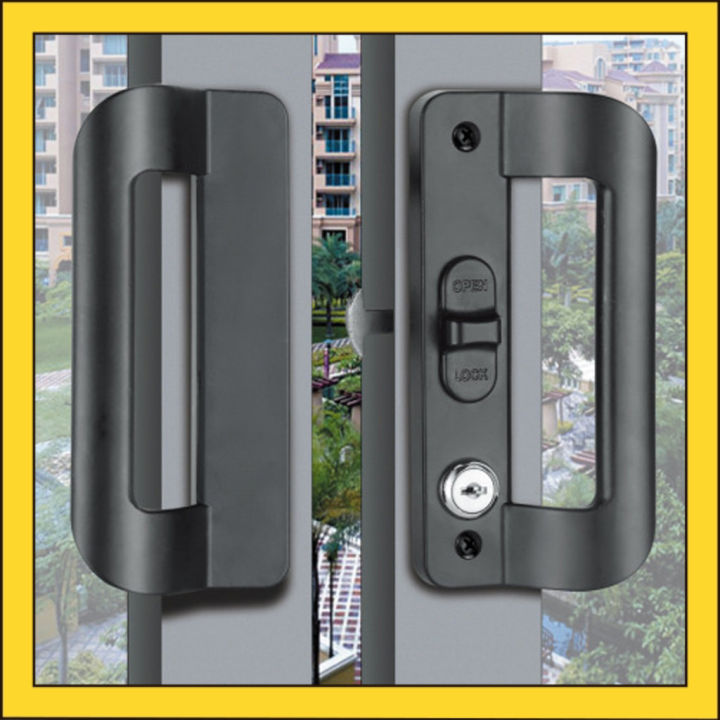 798 900 Series Aluminum Sliding Door Lock Set With Key Heavy Duty ...