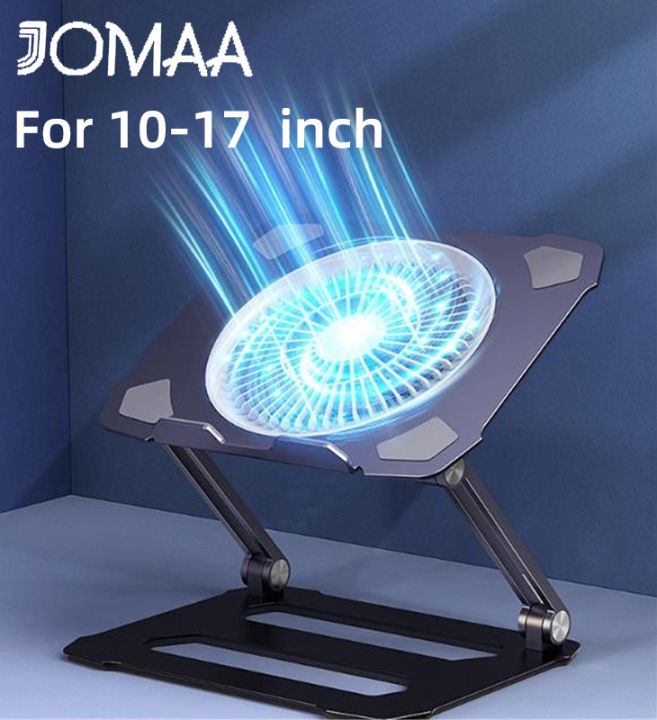 JOMAA Laptop Stand with Cooling Fan Big Adjustable Ergonomic Notebook ...
