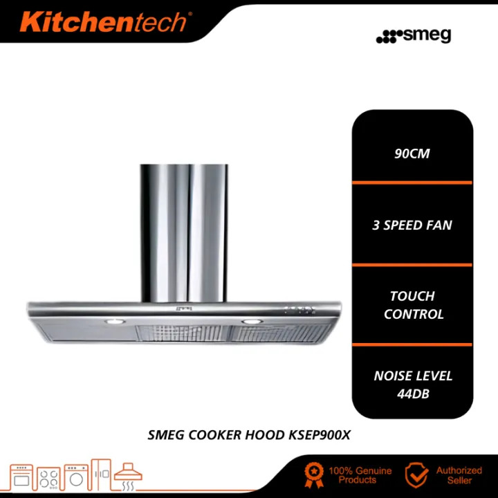 Smeg Cooker Hood KSE-P900X 90CM Touch Control KSEP900X Hud Memasak ...