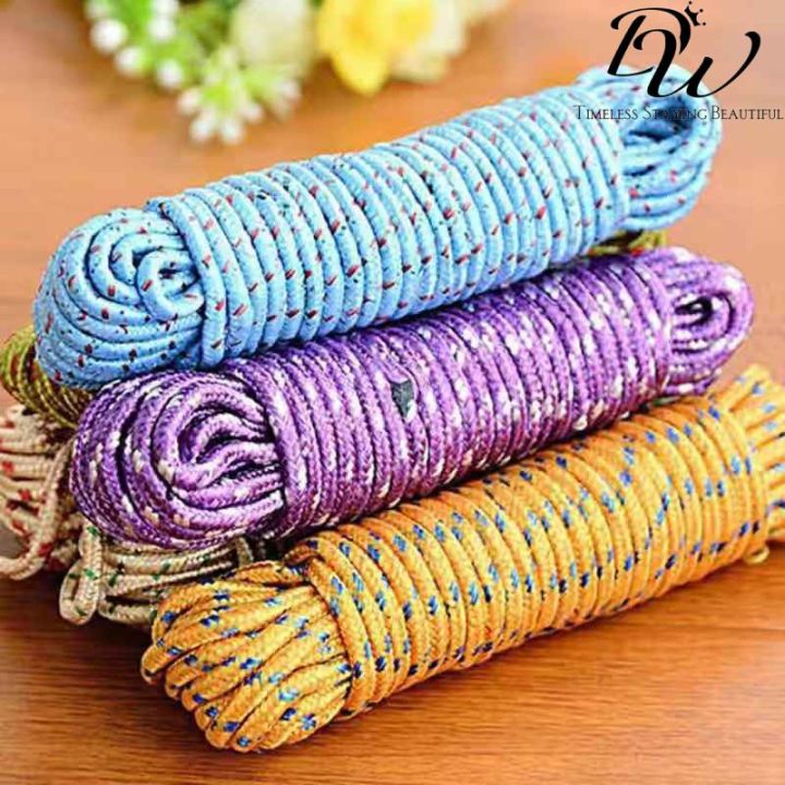 DHOME Nylon Clothesline Multifunction Rope Clothesline Luggage Rope 10 ...