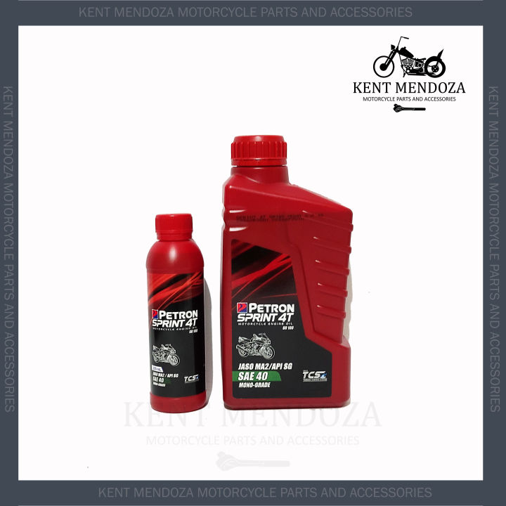 ENGINE OIL PETRON SPRINT 4T MOTORCYCLE ENGINE OIL SR100 SAE 40 MONO-GRADE OIL 1L AND 200 ML ...