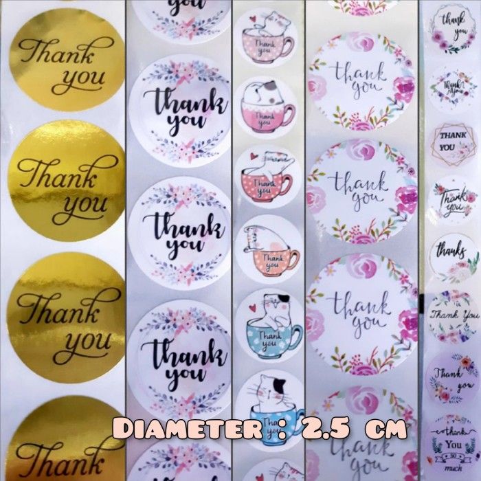 Sticker Label Segel Kemasan Toples Thank You Stiker Terimakasih Part 3 ...