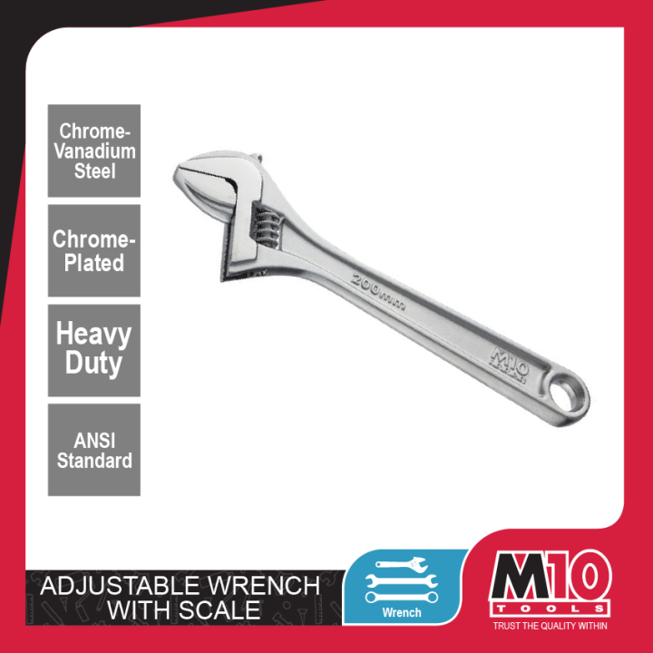M10 Adjustable Wrench With Scale - 18 / 24 inch | Lazada