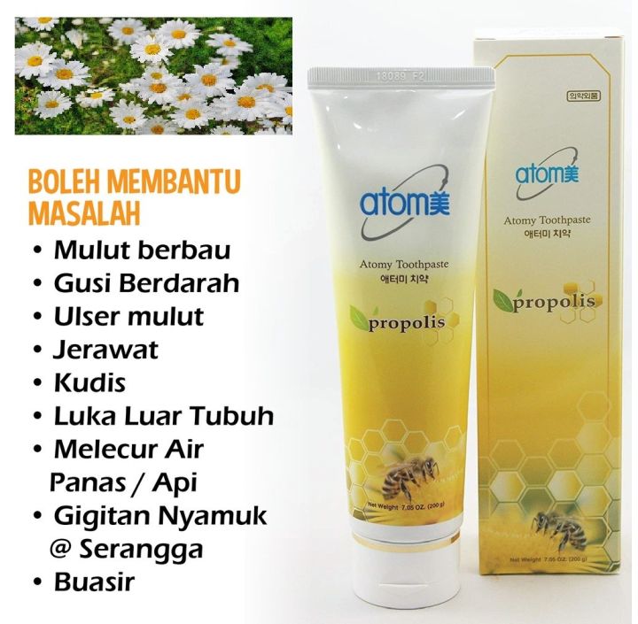 Anti-Bacterial Atomy Propolis Toothpaste 哎多美牙膏 200g x 1 tube | Lazada