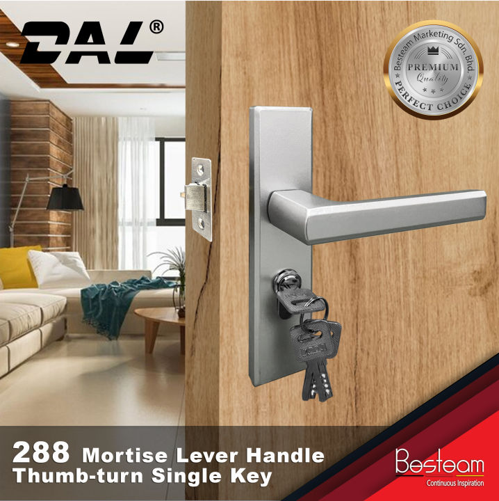 DAL 288 Mortise Lever Handle Thumb-turn Lockset with key | Lazada