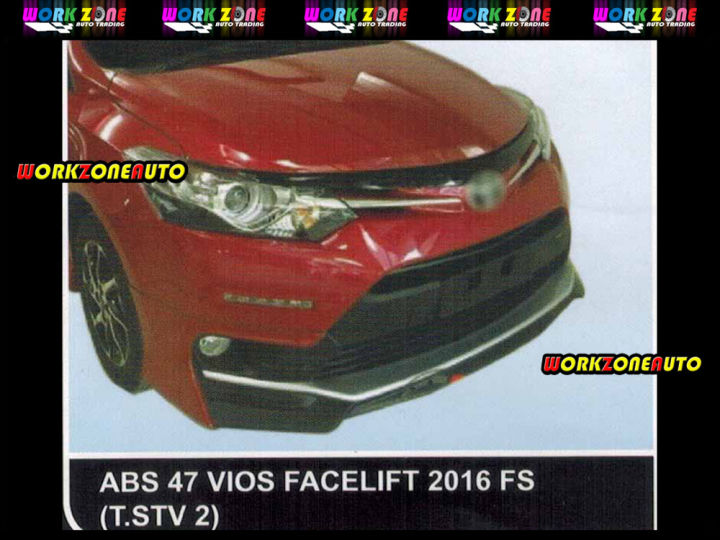 ABS47 Toyota Vios 2016 ABS Front Skirt (T-STV2) Body kit Bodykit | Lazada