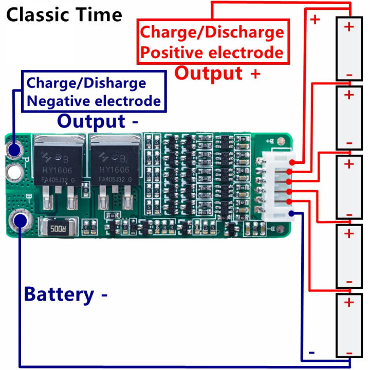 5S 15A Li-ion Lithium BMS 18650 Charger Protection Board 18V 21V Cell ...