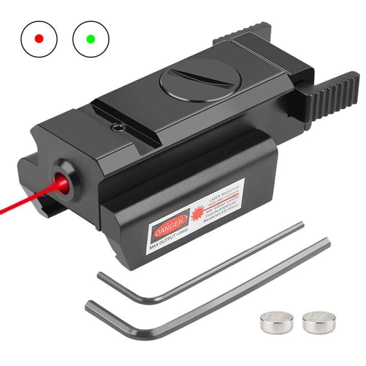 100% Original Tactical Mini Red Dot Laser Sight Compact Red Laser Sight 20 mm Mount with Free ...