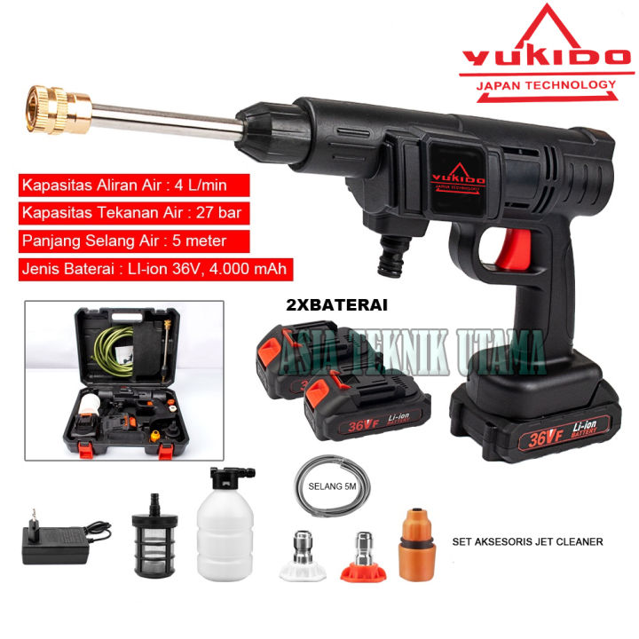 Alat cuci motor semprot cordless tekanan tinggi mesin cuci mobil ...