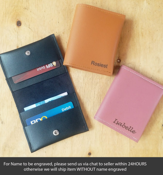 Personalized mini wallet/ card holder/ personalized gift | Lazada PH