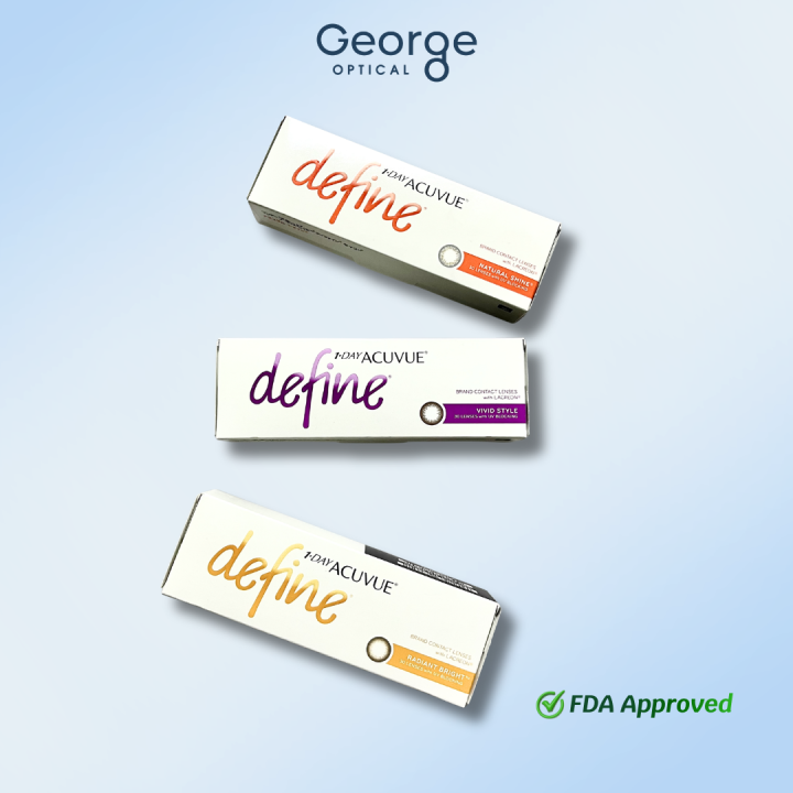 ACUVUE DEFINE COLORED CONTACT LENSES / FDA APPROVED / GEORGE OPTICAL ...
