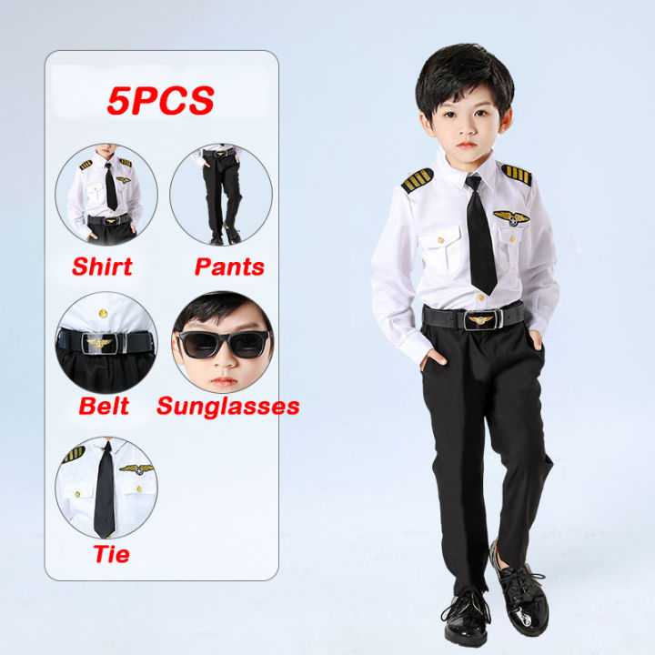 5pcs Children's Pilot Role Play Costume Set | Lazada
