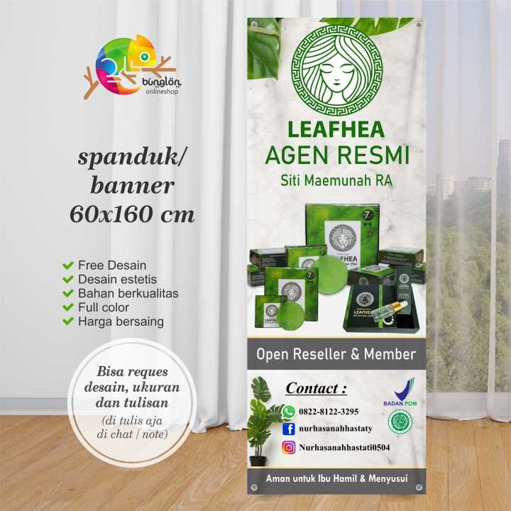 Spanduk Banner Agen Resmi Leafhea | Lazada Indonesia