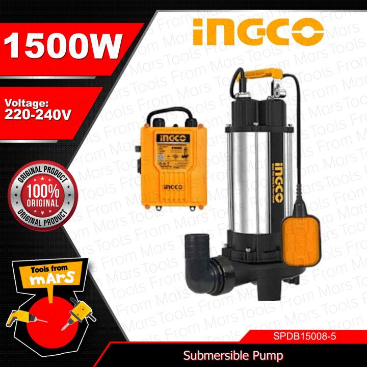 INGCO Submersible Pump 1500W (2.0HP) Control Box Sewage Submersible ...