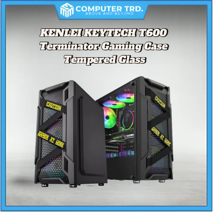 KENLEI Keytech T600 Terminator case Midtower Gaming Case Tempered Glass ...
