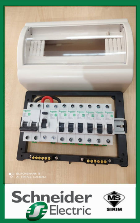 10 Way Schneider Easy9 Distribution Box DB - Full Set - Signal Phase ...