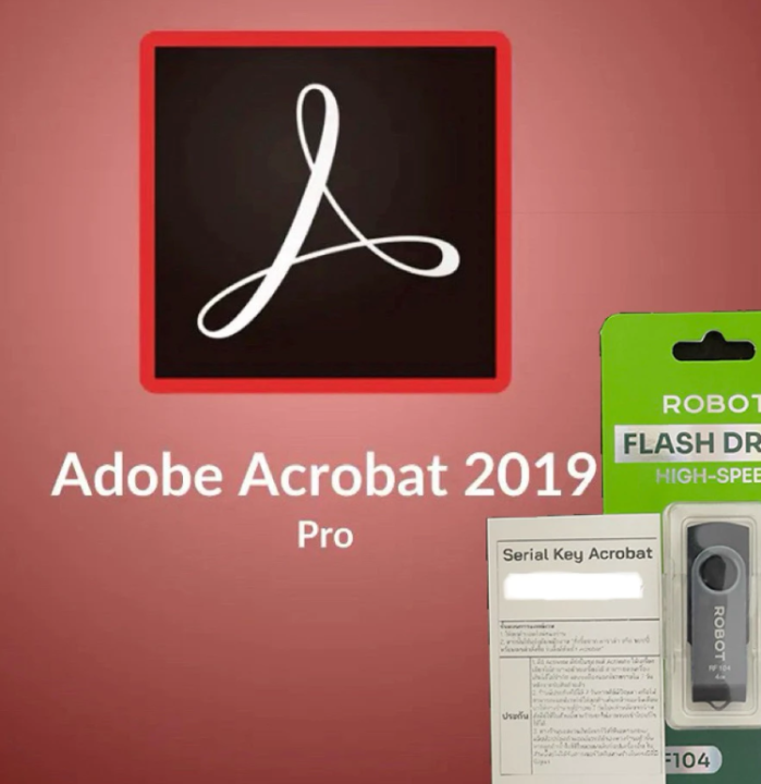flash drive on to go 4GB ชุดตรวจติดตั้ง Adobe acrobat Pro 2019 DC+ ...