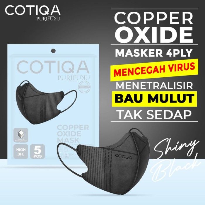 Masker Duckbill 3D Cotiqa Tembaga Copper Oxide Duckbil 4 Ply isi 5 ...