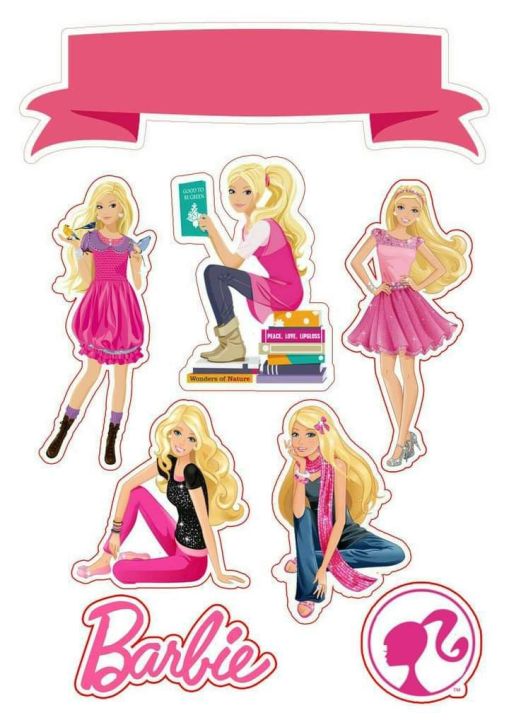 TOPPER KUEH ULTAH BARBIE 7 KEPING TOPPER / TOPPER CAPECAKE BARBIE FULL ...