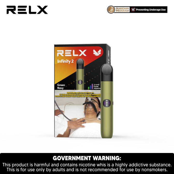 RELX Infinity 2 Single Green Navy Device GHW Ecig Original Smart Vape ...