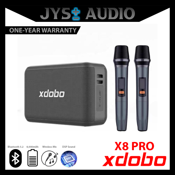 XDOBO X8 Pro 120 Watts Portable Karaoke Bluetooth Speaker True Wireless Stereo with Two Wireless ...