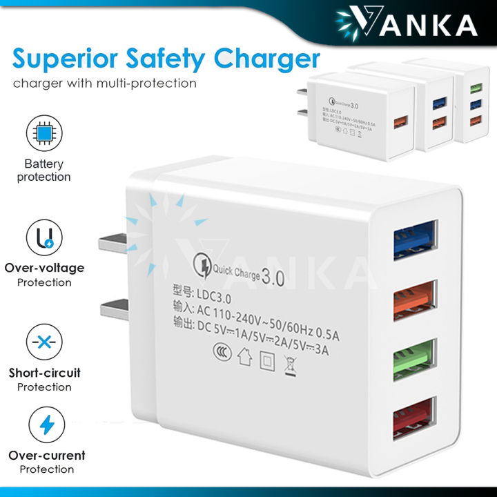 QC3.0 Adapter Fast Charger Original Fast Charger 1/2/4 USB Universal ...