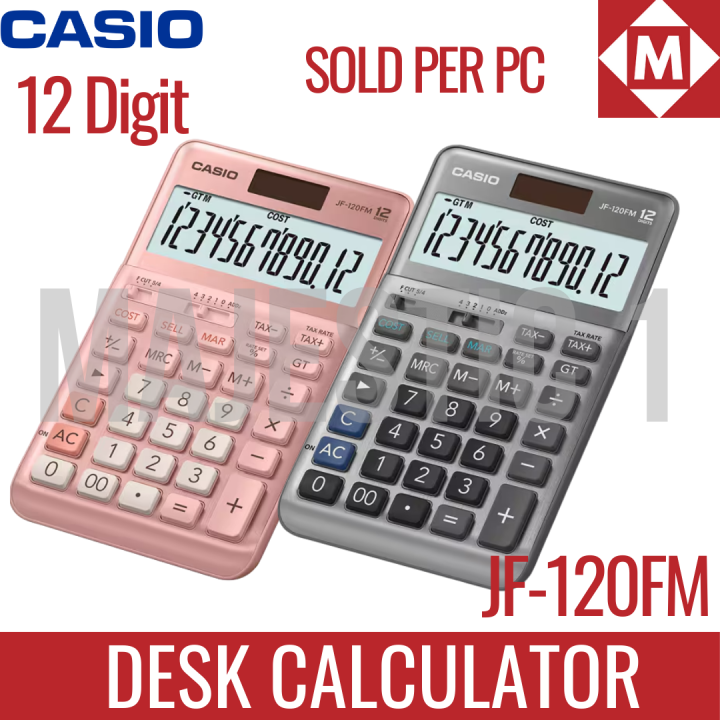 Casio Desk Type Calculator Extra Large Display (12 Digits) JF-120FM (SOLD PER PC) | Lazada PH