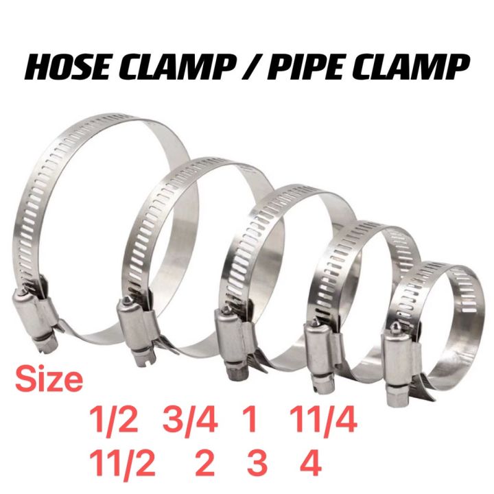 GI Hose Clamp Pipe Clamp 1/2' , 3/4 ,1 , 11/4, 11/2, 2, 3, 4 | Lazada PH