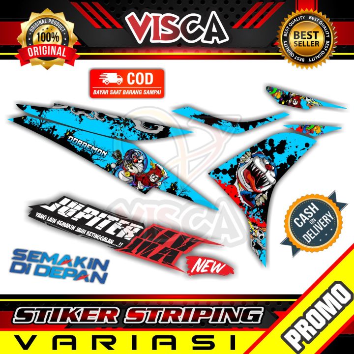 Stiker Striping Jupiter Mx New 135 Variasi Doraemon Zombie 02 | Lazada ...