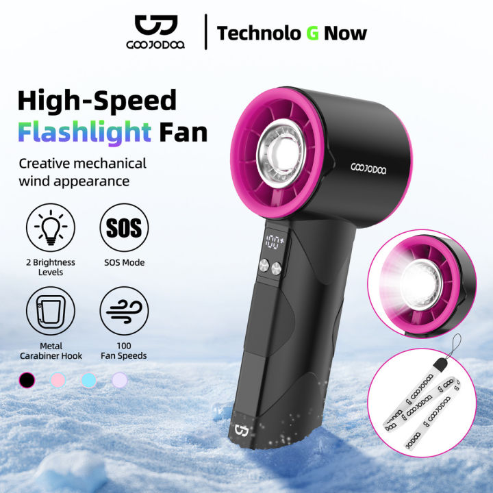 Goojodoq 4000mAh 10x high speed multi-function fan with LED flashlight ...