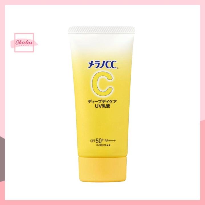 Rohto Melano CC Sunscreen Brightening Vitamin C UV Emulsion 50g SPF 50 | Lazada PH