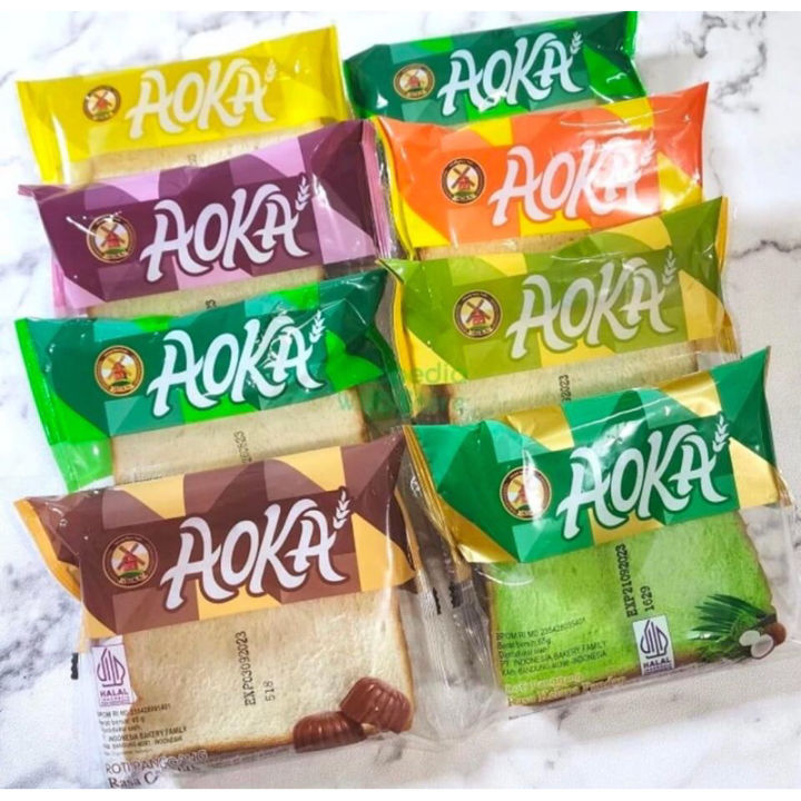 LZDSG AOKA ROTI PANGGANG RAS AOKA ROTI KEJU NANAS VANILLA COKLAT DURIAN ...
