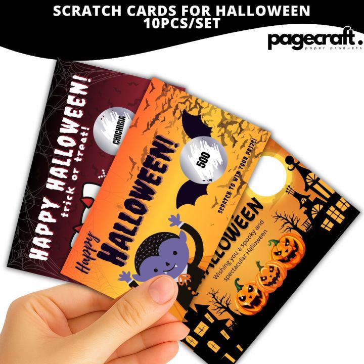 Halloween Scratch Cards 10pcs 2x3.5 inches Party Game Scratch Off ...
