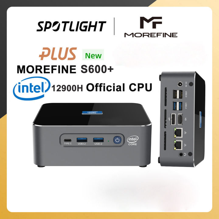 MOREFINE S600+ 12900H Mini PC 12th Gen Intel Core i9 Gaming PC Mini Computer DDR4 PCIE 3.0 M.2 ...