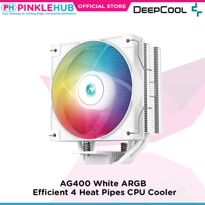 PinkleHub | DEEPCOOL AG400 White ARGB (R-AG400-WHANMC-G-2) Efficient 4 ...