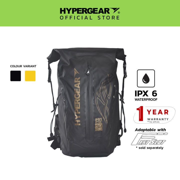 Hypergear Dry Pac Pro Gold 30L - Fast Slot Adapt (Backpack Waterproof ...
