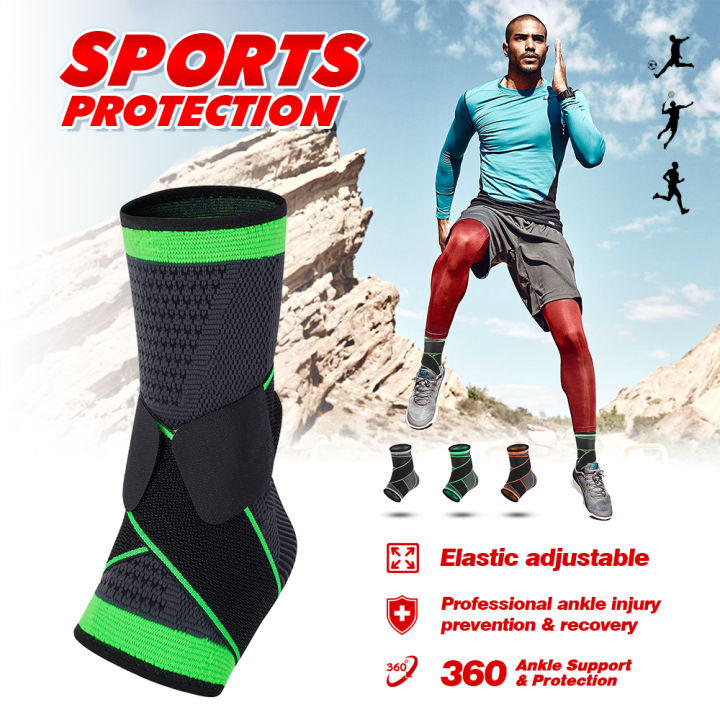 Sports Ankle Basketball Brace Support Protection Adjustable Elastic ...