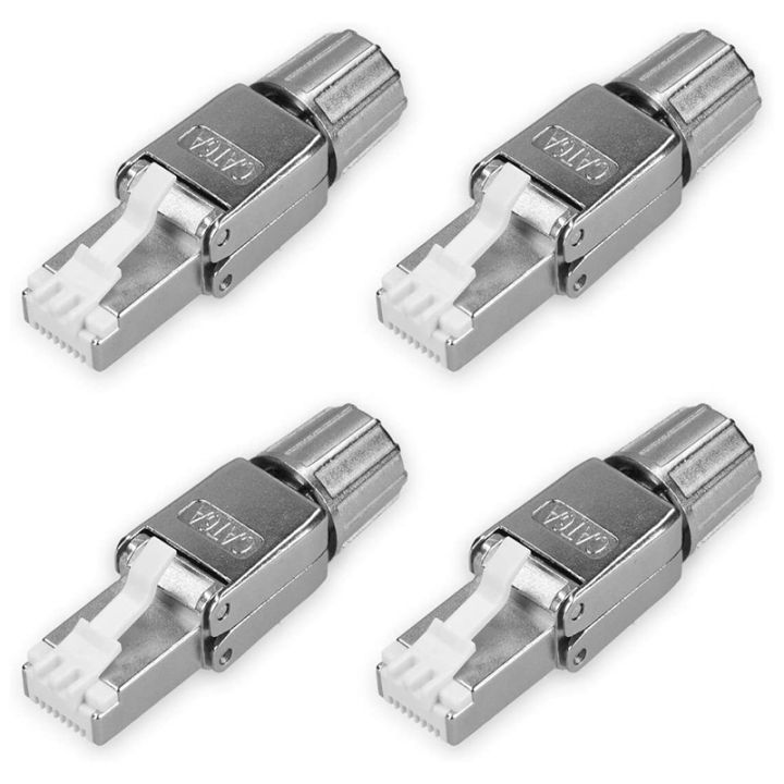 (YOWK) RJ45 Network Connector Pack -Set of 4 Cat6A RJ-45 Network ...