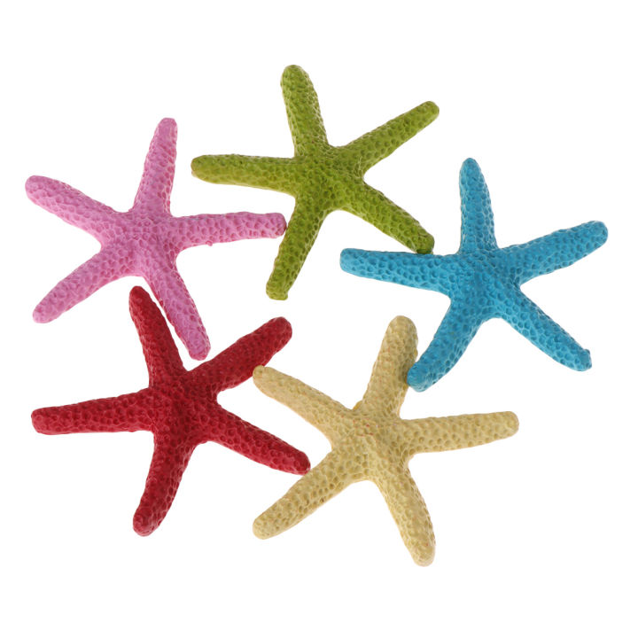 5-Piece Aquarium Artificial Starfish for Freshwater and Saltwater Fish ...