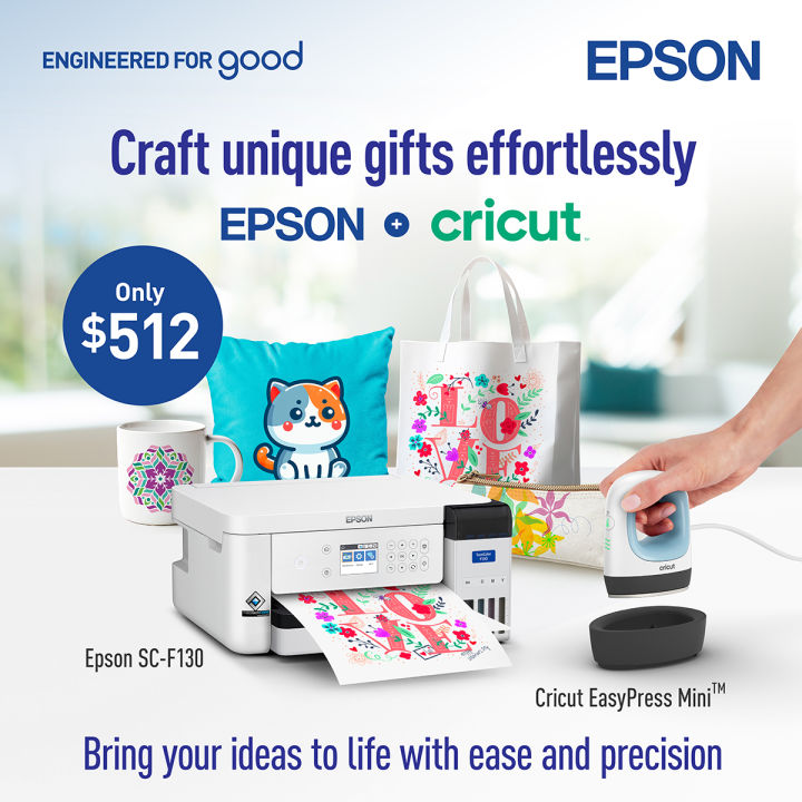 Epson SureColor SC-F130 Compact A4 Dye-Sublimation Textile Printer with ...
