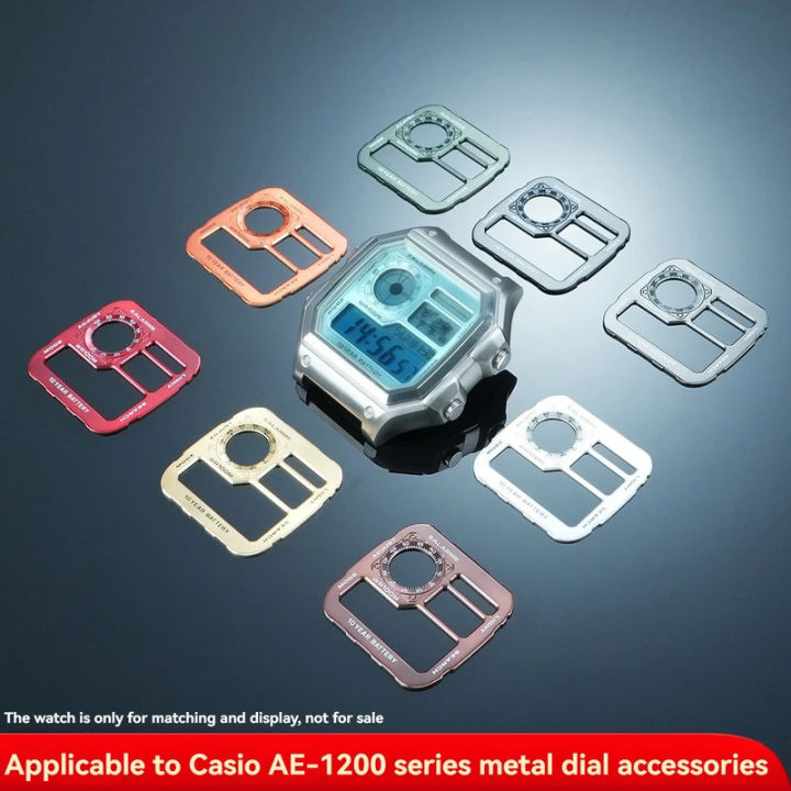 AE1200 Metal Digital Panel Mod Kit for Casio AE-1200WH/D/B Watch Dial ...
