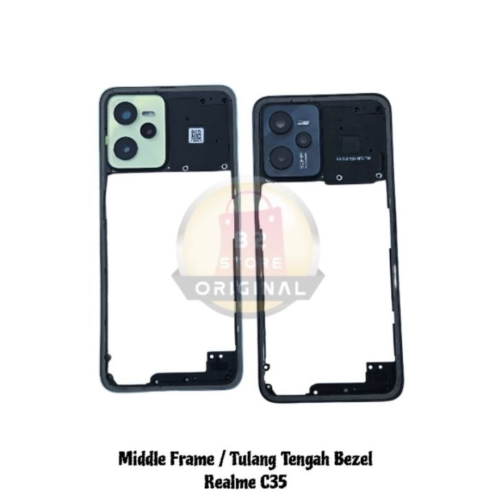 Bezel Realme C35 Tulang Tengah Bezzel - Rangka Casing - Middle Frame ...