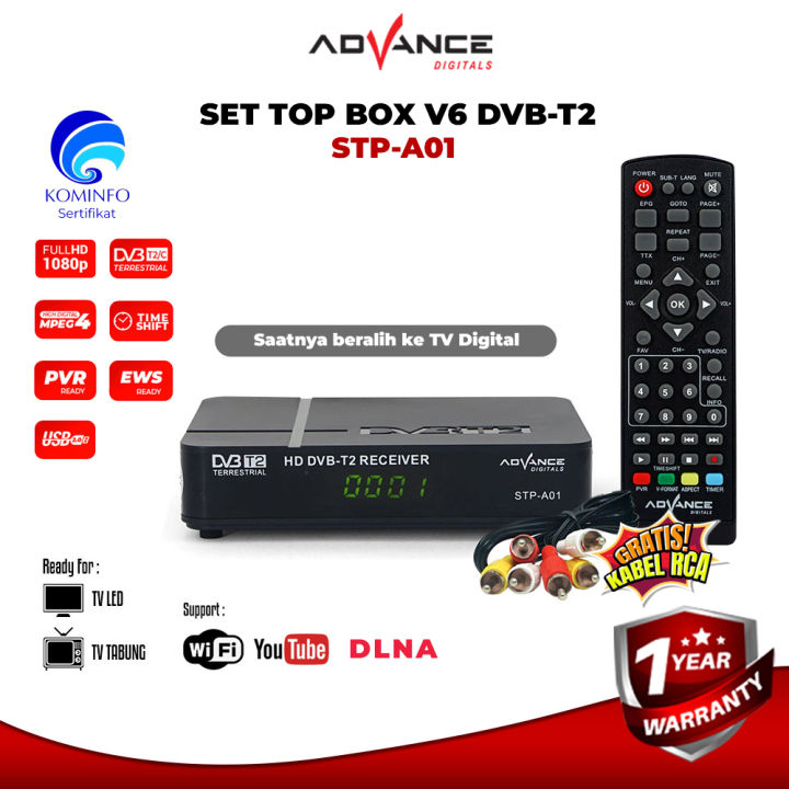Advance Set Top Box TV Digital Penerima Siaran Digital Receiver Full HD ...
