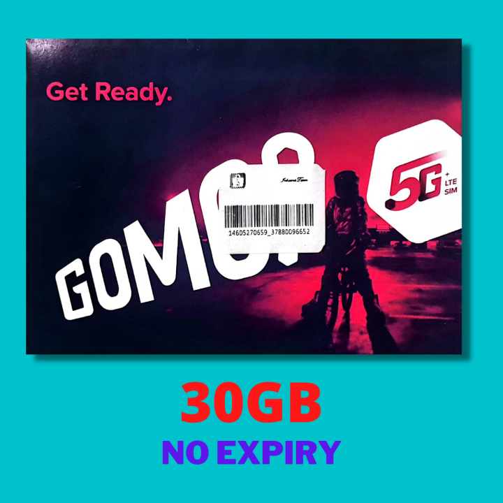 GOMO SIM with 30GB No Expiry Expiration Compatible with Globe Prepaid Home Wifi Modems Routers ...