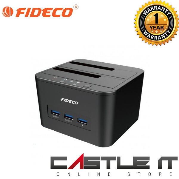 FIDECO YPZ04-S2H-U3 DUAL BAY HDD DOCKING STATION WITH BUILT-IN 3 USB 3.0 HUB (MR115) | Lazada