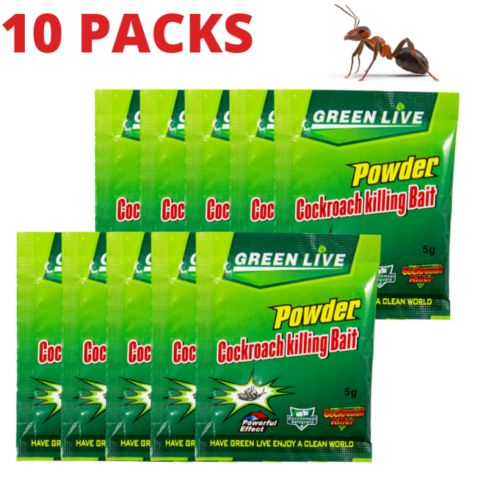 10 PACK Powder Cockroach / Ant Bait Effective Insect Killer Ant ...
