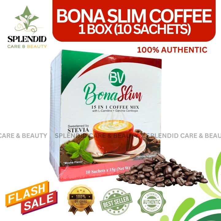 Bona SLIM 15 in 1 coffee Mix (1 Box) (10 Sachets) | Lazada PH