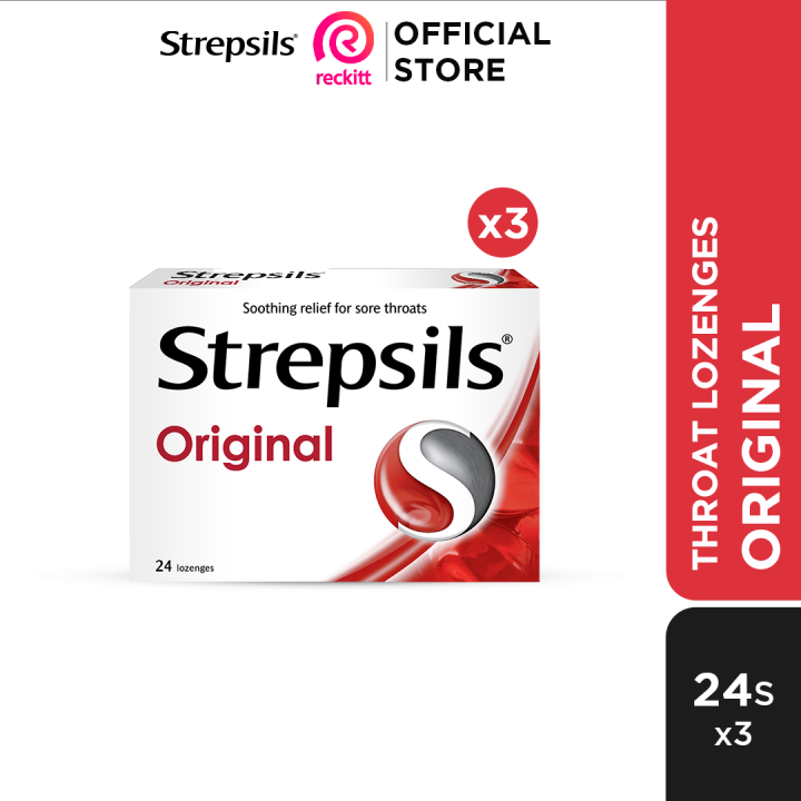 Bundle Deal x 3 units, Strepsils Sore Throat Relief Lozenges 24s ...