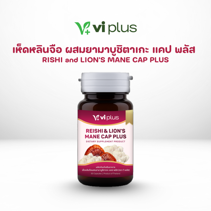 Viplus REISHI & LION'S MANE CAP PLUS แคปซูลจากสารสกัดเห็ดหลินจือ และ ...