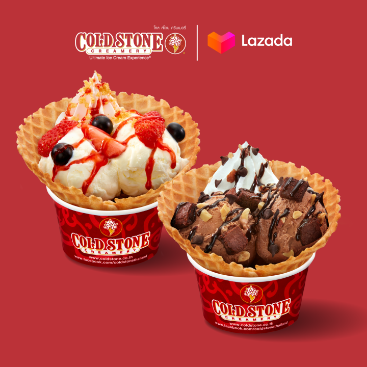 [E-Voucher] Cold Stone Creamery Sundae Size Regular 2 Cup / โคล สโตน ...